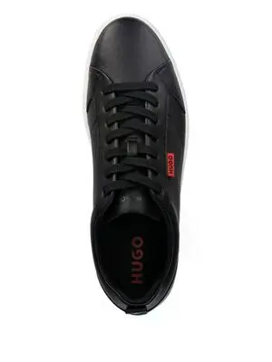 Hugo Morrie Leather Sneakers - Black
