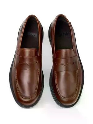 Camper Dea Penny Leather Loafers - Brown