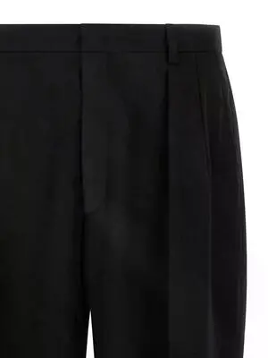 CELLAR DOOR Pleated Pin-tuck Trousers - Black