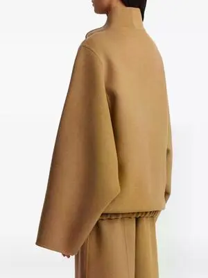 Khaite Wide-sleeve Zip-front Jacket - Brown