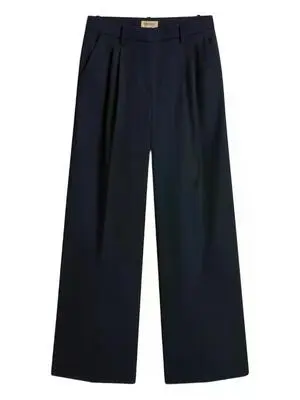 Woolrich Pleated Straight Trousers - Blue