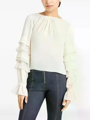 Cinq À Sept Tiered Ruffle Blouse - White