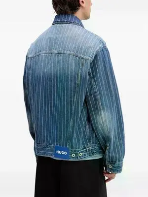 Hugo Pinstripe Denim Jacket
