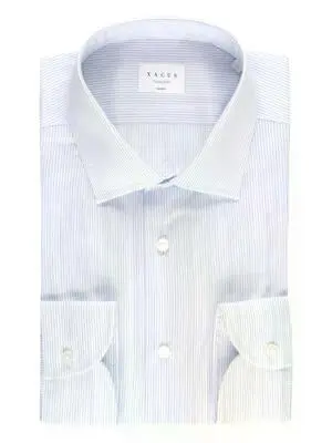 XACUS Striped Cotton Shirt - Blue