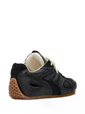 Axel Arigato Leather Panelled Lace-up Sneakers - Black