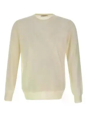 KANGRA Crew-neck Sweater With Ribbed Edges - Neutrals