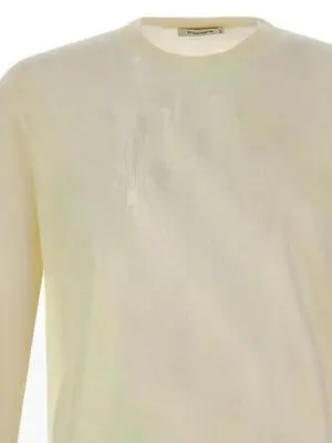 KANGRA Crew-neck Sweater With Ribbed Edges - Neutrals