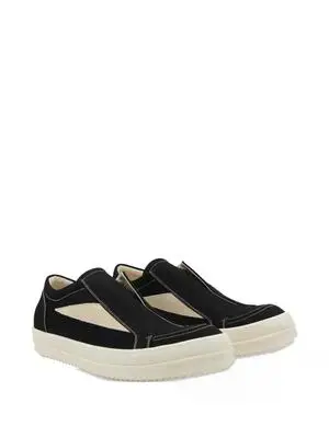 Rick Owens Panelled Slip-on Sneakers - Black