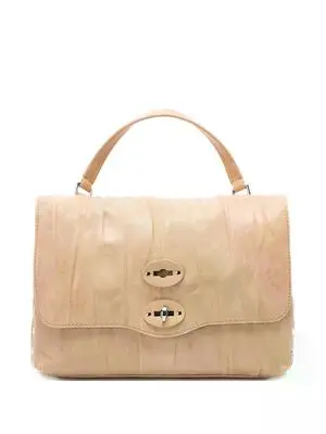 ZANELLATO Pleated Leather Shoulder Bag - Neutrals