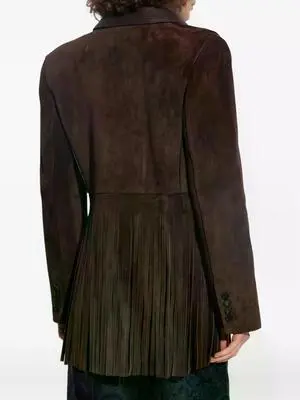 Etro Fringe Detail Suede Jacket