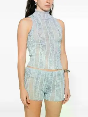ROBERTA EINER Ruffled High-neck Top
