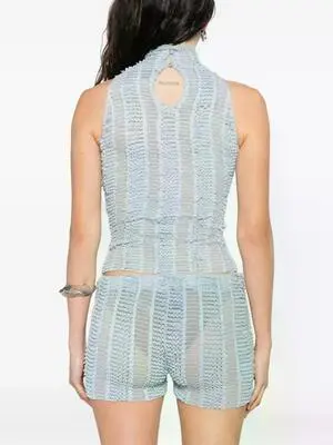ROBERTA EINER Ruffled High-neck Top