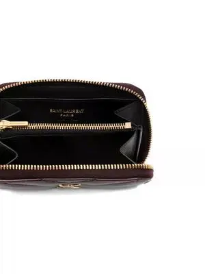 Saint Laurent Quilted Logo-plaque Wallet