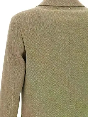 GOLDEN GOOSE Herringbone Notched-lapel Blazer - Brown