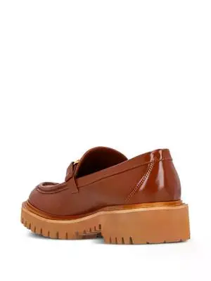 Valentino Garavani Vlogo Leather Loafers - Brown
