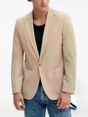 Hugo Patch-pocket Single-breasted Blazer - Neutrals
