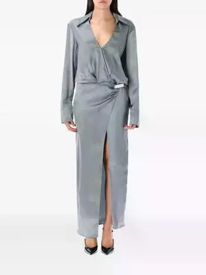 Attico V Neck Evening Dresses