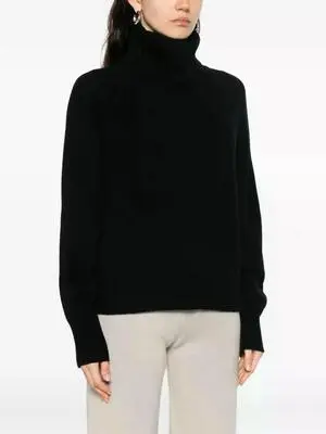ALLUDE High-neck Sweater - Black