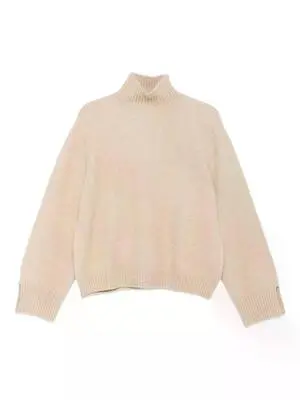 ALLUDE High-neck Sweater With Split Cuffs