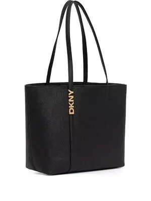 Dkny Logo-plaque Tote Bag - Black