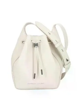 Brunello Cucinelli Drawstring Bucket Bag - Neutrals