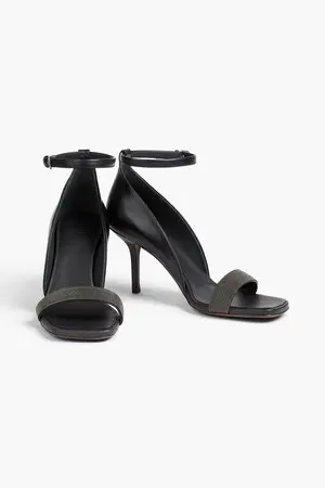 Brunello Cucinelli Bead-embellished Leather Sandals
