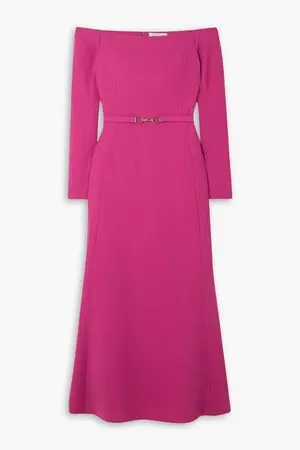 Gabriela Hearst Carole Off-the-shoulder Wool-crepe Dress