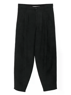 Giorgio Armani Pleated Wool Trousers - Grey