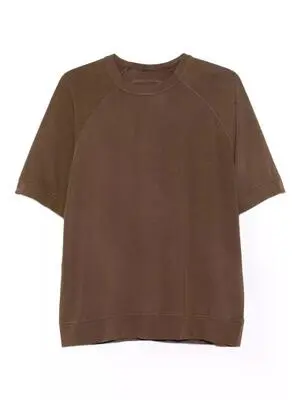 ORIGINAL VINTAGE Raglan-sleeve Cotton T-shirt - Brown