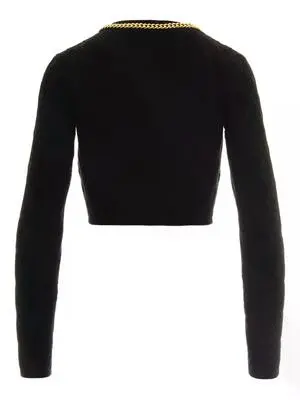 Elisabetta Franchi Chain-trim Diamond-pattern Cardigan