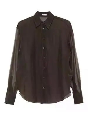 Brunello Cucinelli Silk Button-up Shirt - Brown