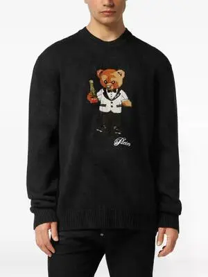 Philipp Plein Teddy-bear Embroidered Sweat