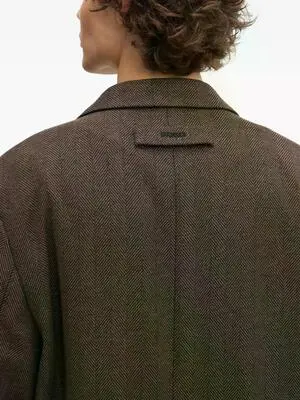 Hugo Herringbone Single-breasted Coat