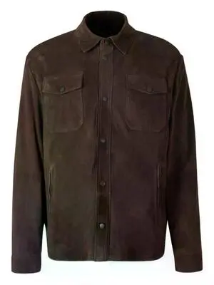Canali Suede Button-fastening Shirt Jacket