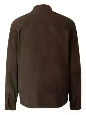 Canali Suede Button-fastening Shirt Jacket
