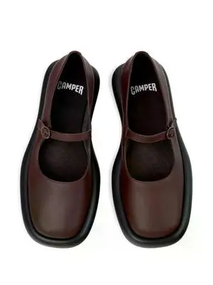 Camper Buckle-strap Leather Ballet Flats