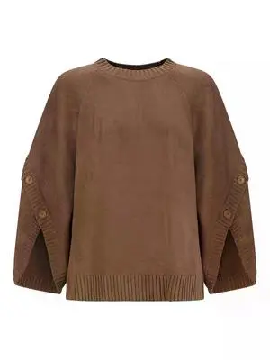 Max Mara Button-detailed Raglan-sleeve Top