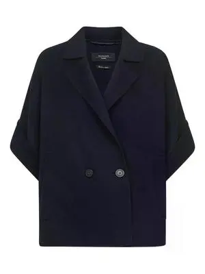 Max Mara Double-breasted Short-sleeve Coat