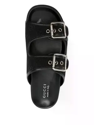 Gucci Double-buckle Leather Sandals
