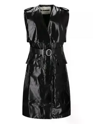 JIL SANDER Sleeveless Belted Coat