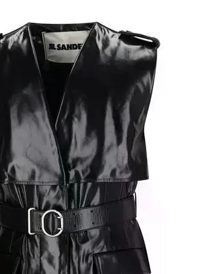 JIL SANDER Sleeveless Belted Coat