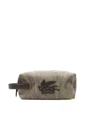 Etro Paisley Jacquard Wash Bag - Brown
