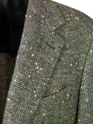 Canali Herringbone Speckled Single-breasted Blazer