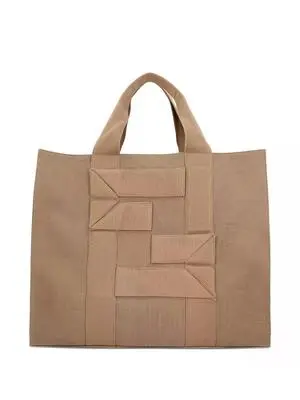 Fendi Logo Tote Bag - Brown