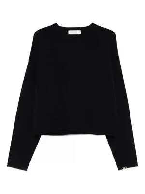 EXTREME CASHMERE X Round-neck Cropped Sweater