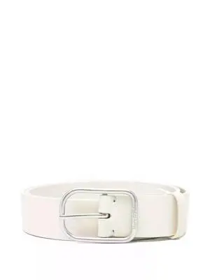 Marc O'polo Leather Belt With Rectangular Buckle - 119 White