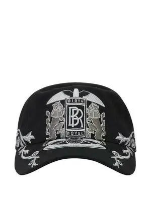 BIRTH OF ROYAL CHILD Lion-emblem Baseball Cap - Black