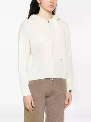 Max Mara Hooded Cashmere Cardigan - Neutrals