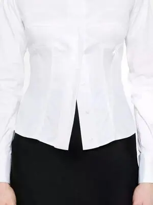 Elisabetta Franchi Embroidered Logo Shirt - White