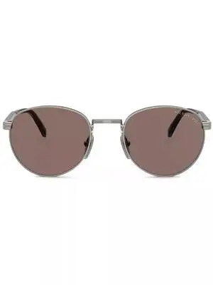 Prada Piombo Round Frame Sunglasses